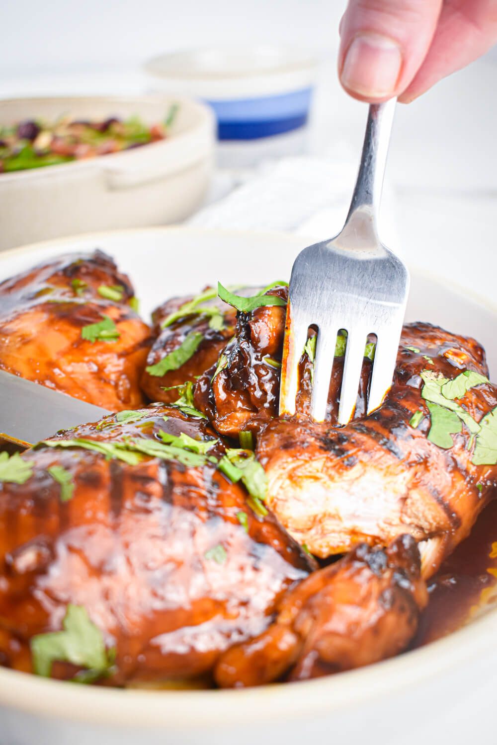 Easy Spicy Barbecue Chicken Thighs - Slender Kitchen