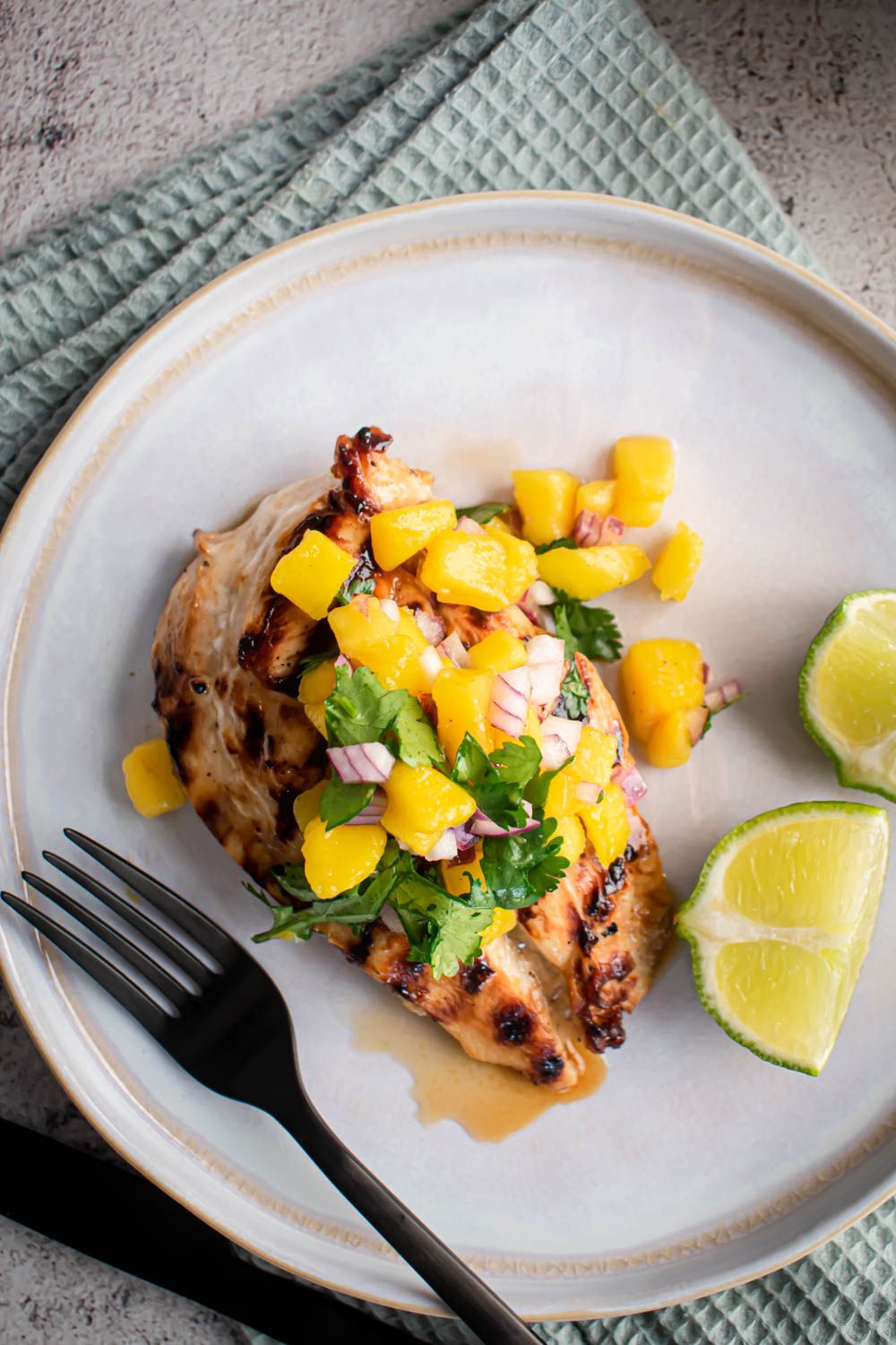 Grilled Chicken with Mango Salsa - Slender Kitchen