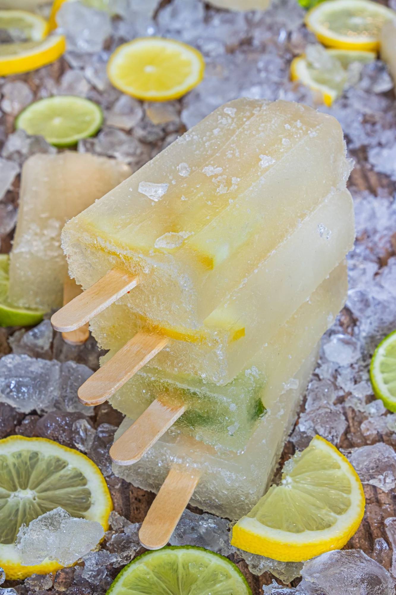 Lemon Lime Popsicles - Slender Kitchen