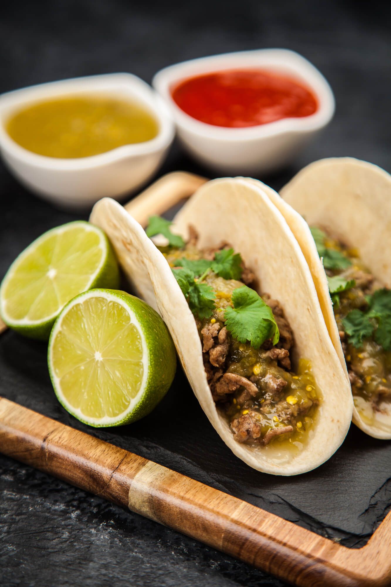 Salsa Verde Turkey Tacos - Slender Kitchen