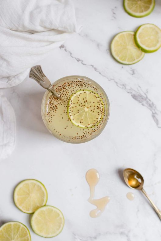 Chia Fresca - Simple and Refreshing Chia Lime Water - Slender Kitchen