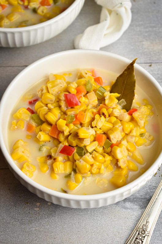Slow Cooker Roasted Corn Chowder - Slender Kitchen