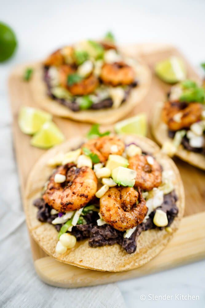 Shrimp Tostadas - Slender Kitchen