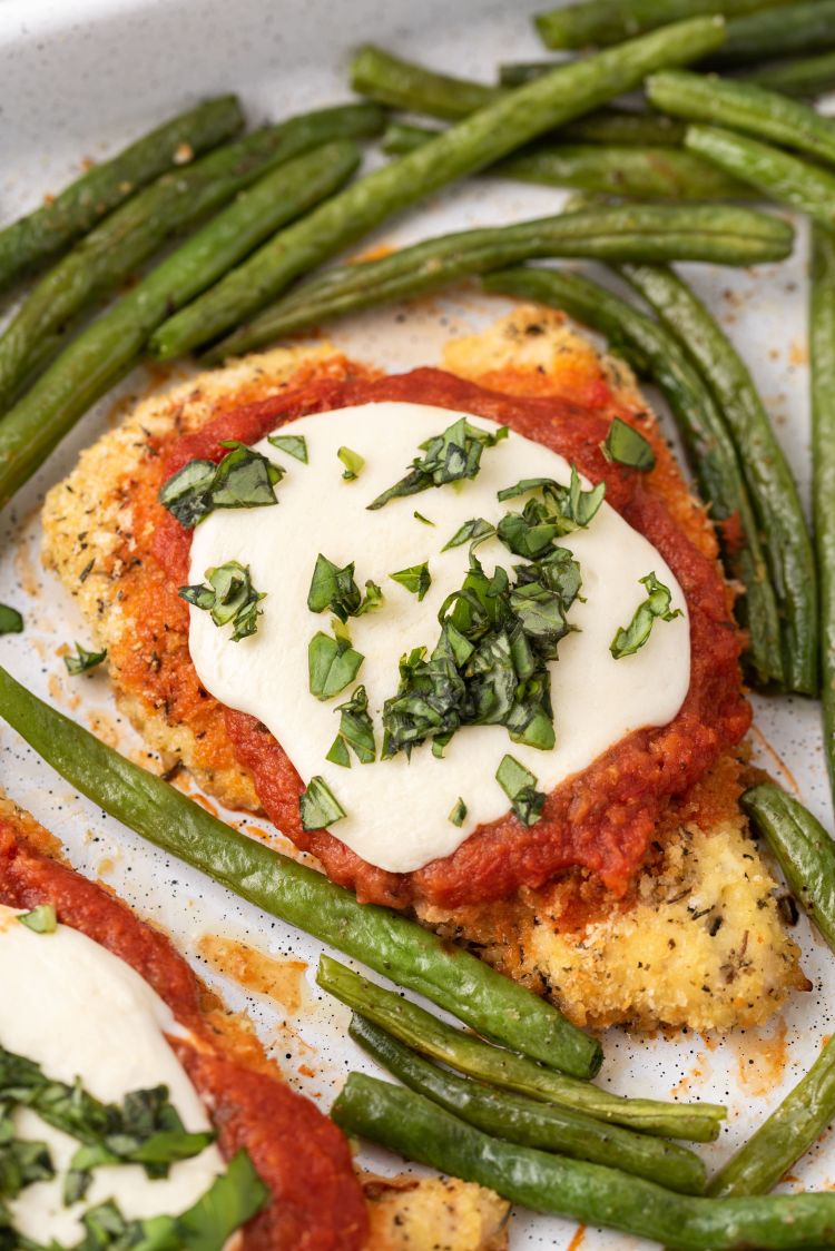 Sheet Pan Healthy Chicken Parm - Slender Kitchen