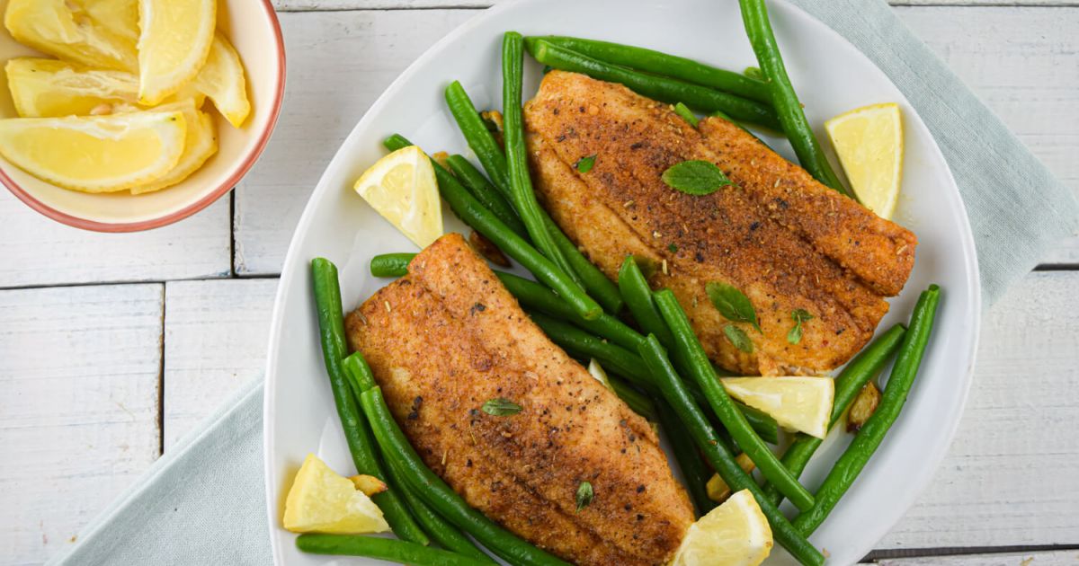 Pan Seared Tilapia with Green Beans - Slender Kitchen