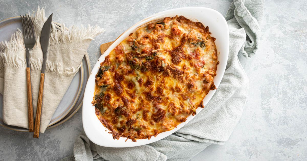 Cheesy Italian Turkey Cauliflower Rice Casserole - Slender Kitchen