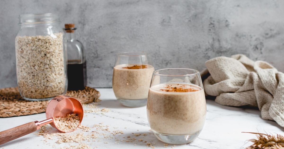 Creamy Banana Oatmeal Smoothie - Slender Kitchen