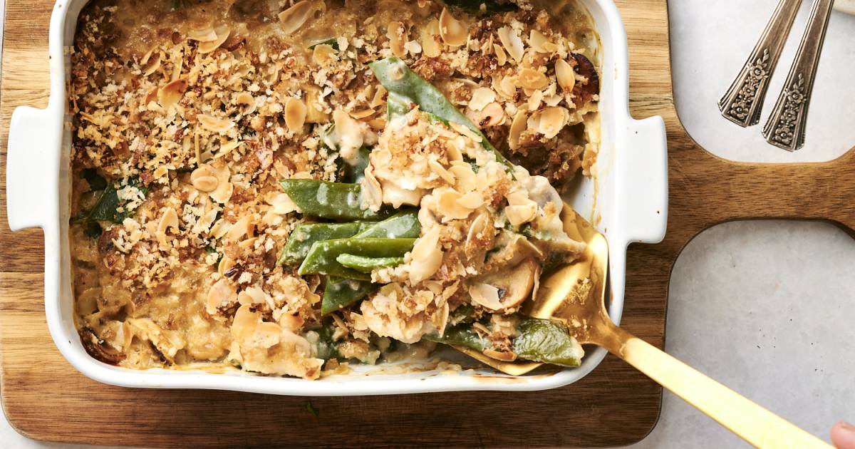 Healthy Green Bean Casserole - Slender Kitchen