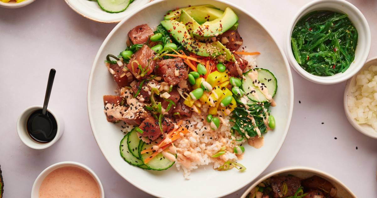 DIY Hawaiian Poke Bowls - Slender Kitchen