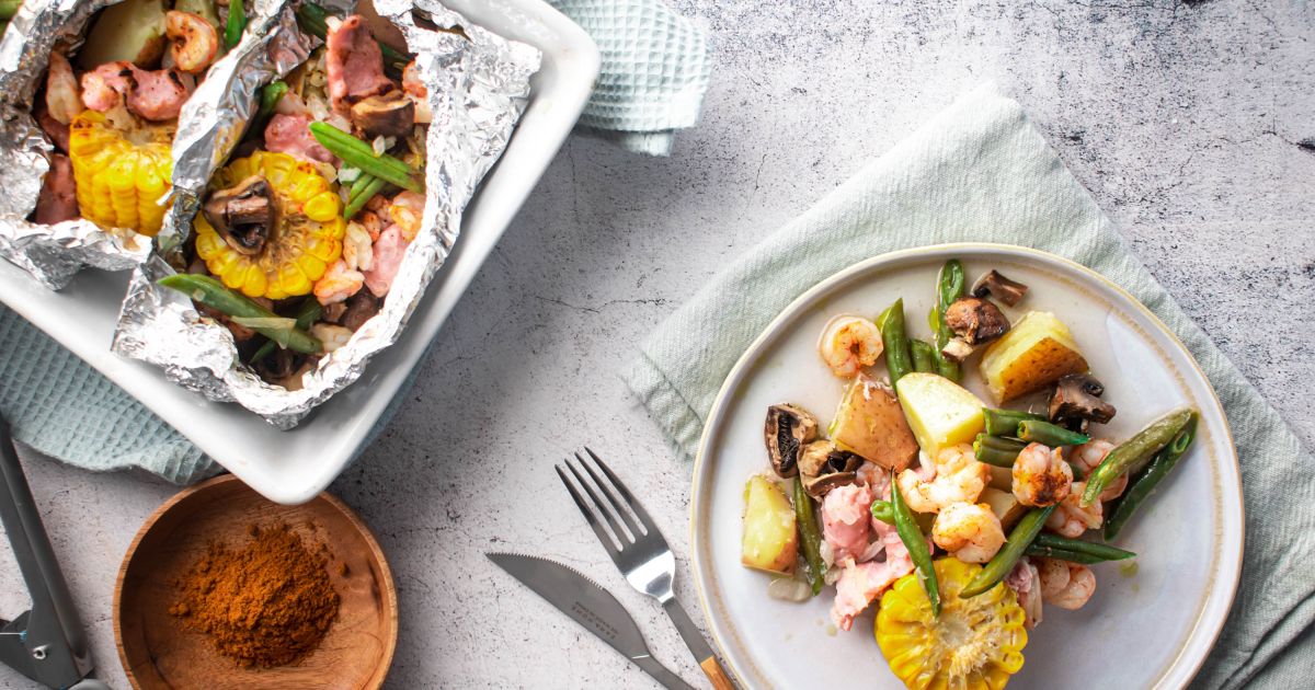 Shrimp Boil Foil Packets - Slender Kitchen