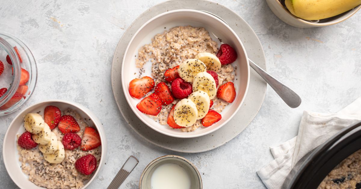 Slow Cooker Steel Cut Oatmeal - Slender Kitchen