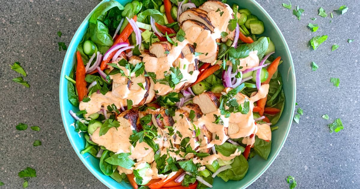 Spicy Grilled Chicken Salad - Slender Kitchen