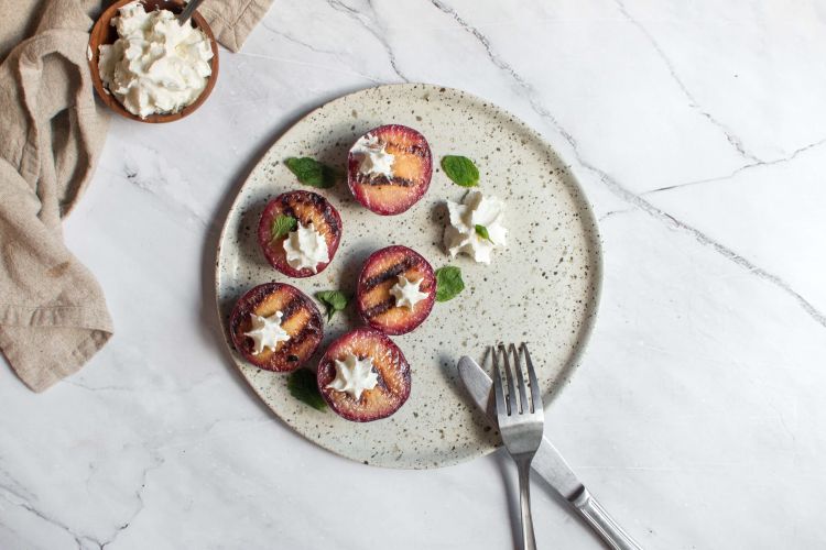 Grilled Plums - Slender Kitchen