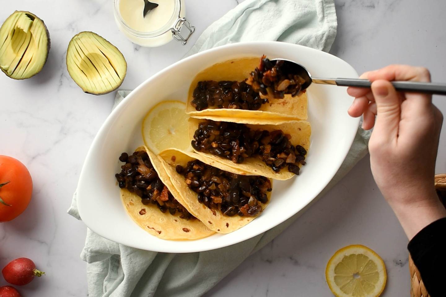Black Bean Tacos - Slender Kitchen