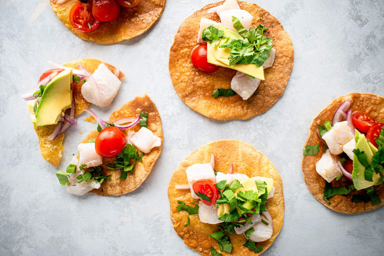 Ceviche Tostadas - Slender Kitchen