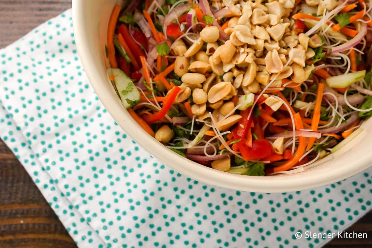Vietnamese Rice Noodle Salad - Slender Kitchen